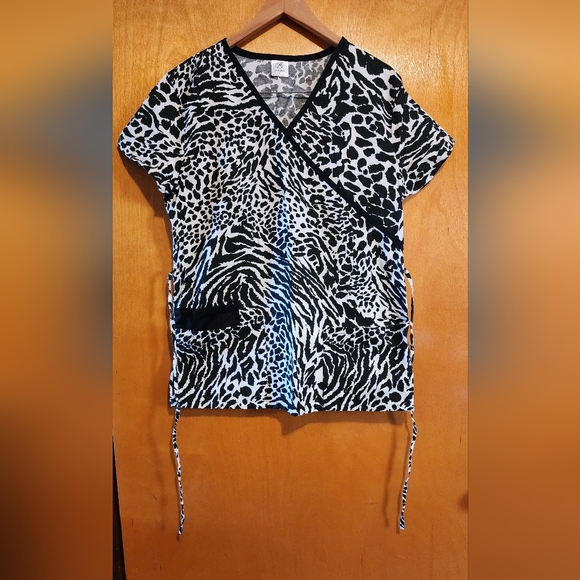 Tops | B Scrubs Animal Print Scrub Top | Poshmark